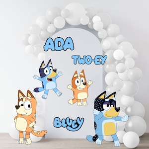 Personalized Large Bluey Props, Twoey Birthday Party Cutouts ...