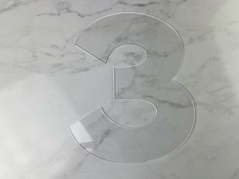 Large 12 Acrylic Number Cake Stencil Clear Acrylic - Etsy