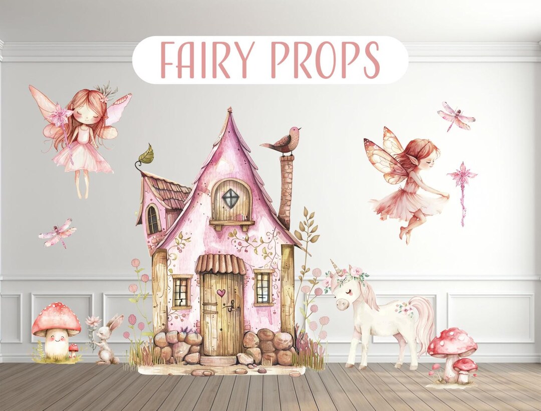 Large Fairy Props, Birthday Party Cutouts, Professionally Printed on ...