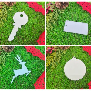 Blank Classic Rectangle Ornament Acrylic Gift Tags, Gift Box Present ...