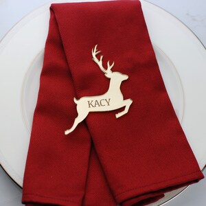 Name Place Card Reindeer | Custom Guest Name Christmas Holiday Place ...