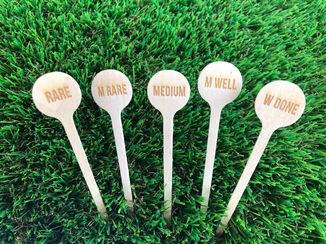 Custom Meat Marker, Burger Tag, Food Markers, Rare, Medium Rare, Well ...