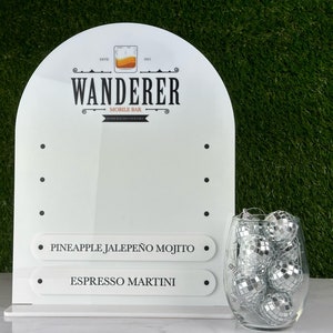 Magnetic Bar Menu Sign, Great for Mobile Bar Carts, Change Out Drink ...