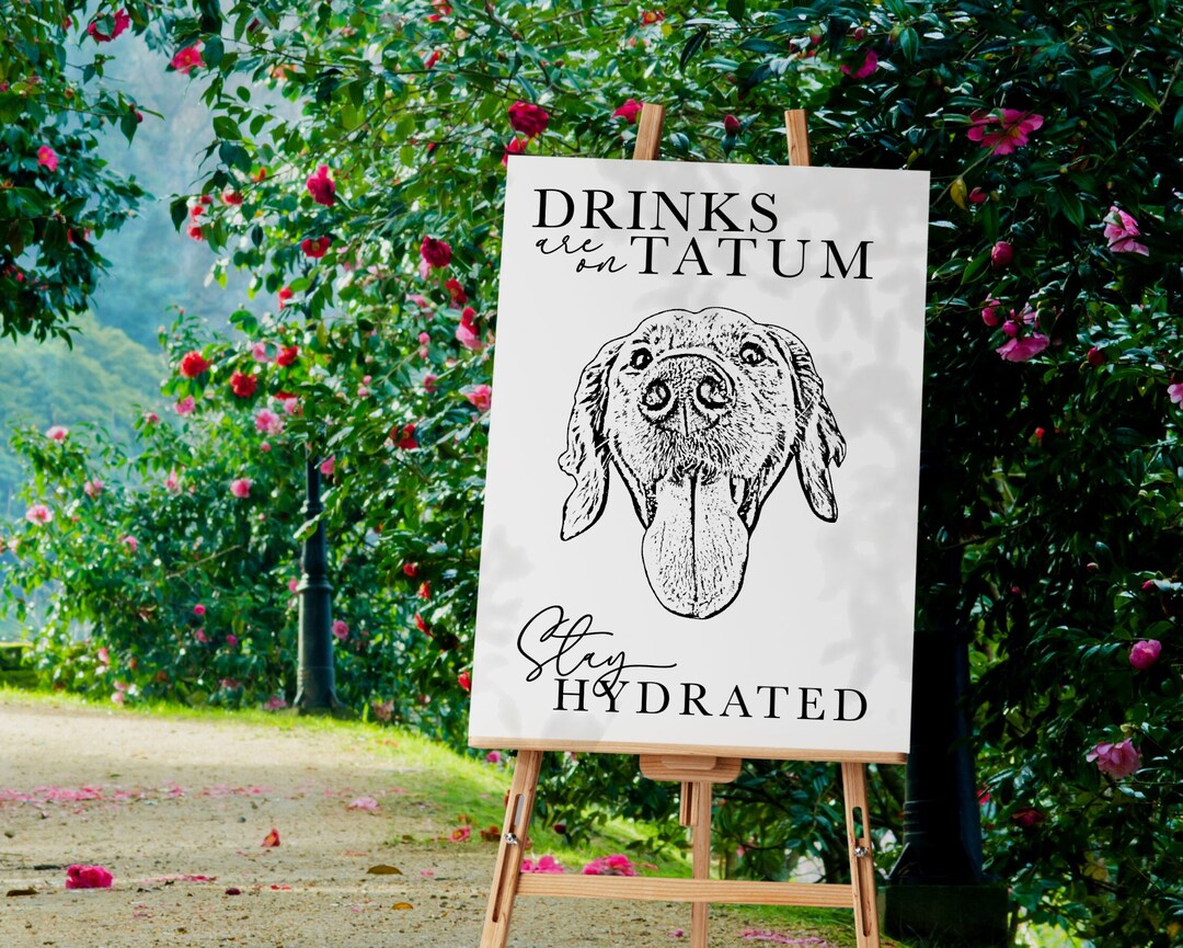 Minimalist Open Bar Sign, Printed on 1/8" White Acrylic, Drinks Are on ...