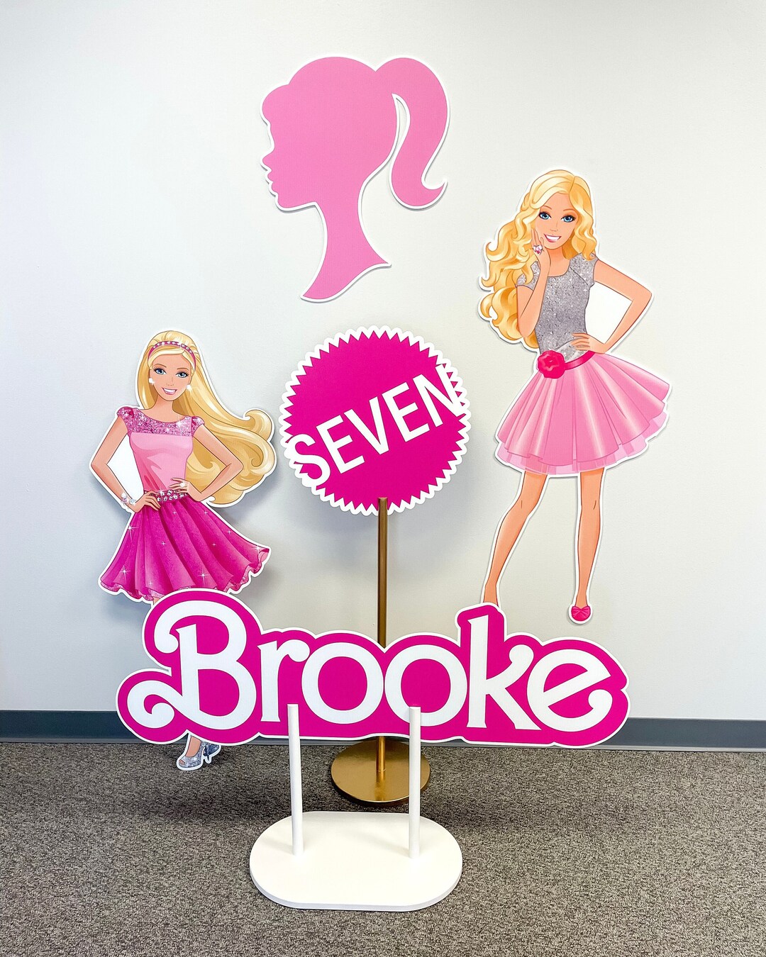 Large Doll Props, Standee Birthday Set Cutouts, Customize With Name and ...
