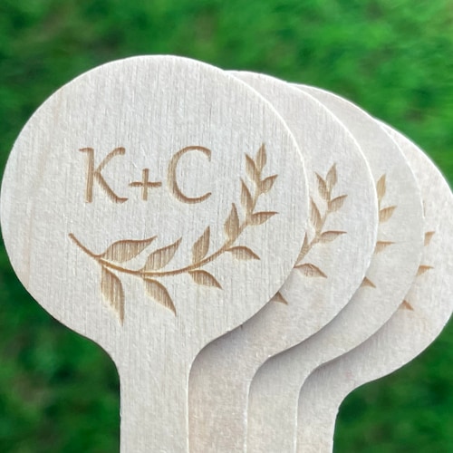 50 Custom Wood Engraved Stir Sticks Cocktail Sticks Wedding - Etsy