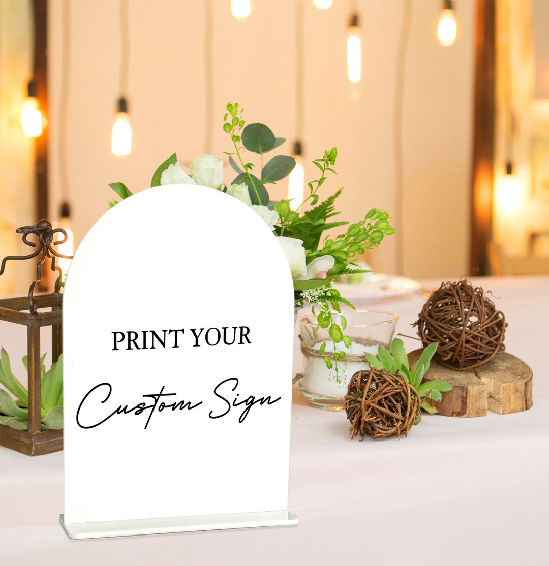 Print Your Custom Sign, Acrylic Minimalistic Sign, Create Your Own Sign ...