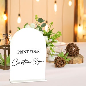 Print Your Custom Sign, Acrylic Minimalistic Sign, Create Your Own Sign ...