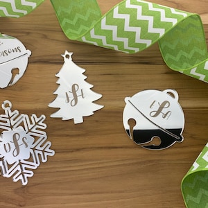 Personalized Name Ornament Sleigh Bell | Custom Gift Tag | Christmas ...