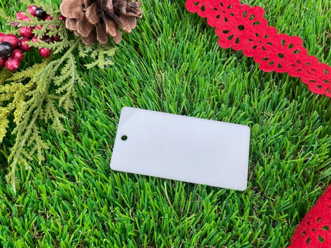 Blank Classic Rectangle Ornament Acrylic Gift Tags, Gift Box Present ...