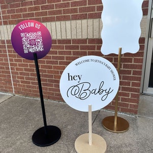 Acrylic Sign Stand Base, Raw Wood Ready for You to Paint Any Color ...