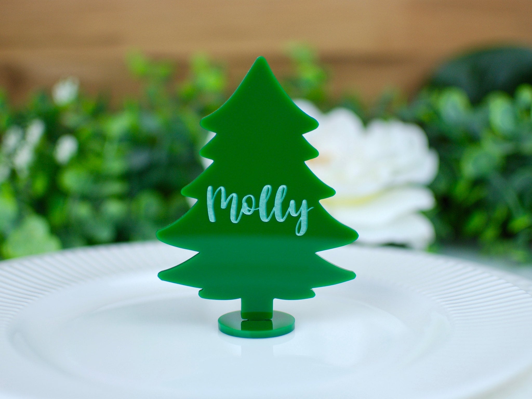 Name Place Card Christmas Tree Personalized Custom Guest - Etsy