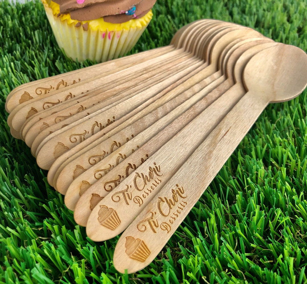 Wooden Spoon Custom Engraved, Personalized W/ Your Logo or Phrase ...