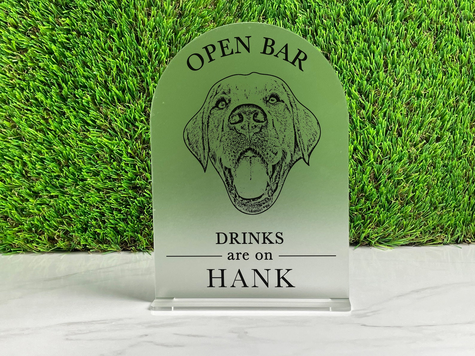 Minimalist Open Bar Sign, Drinks Are on Me, Drinks Are on Us, Dog of ...