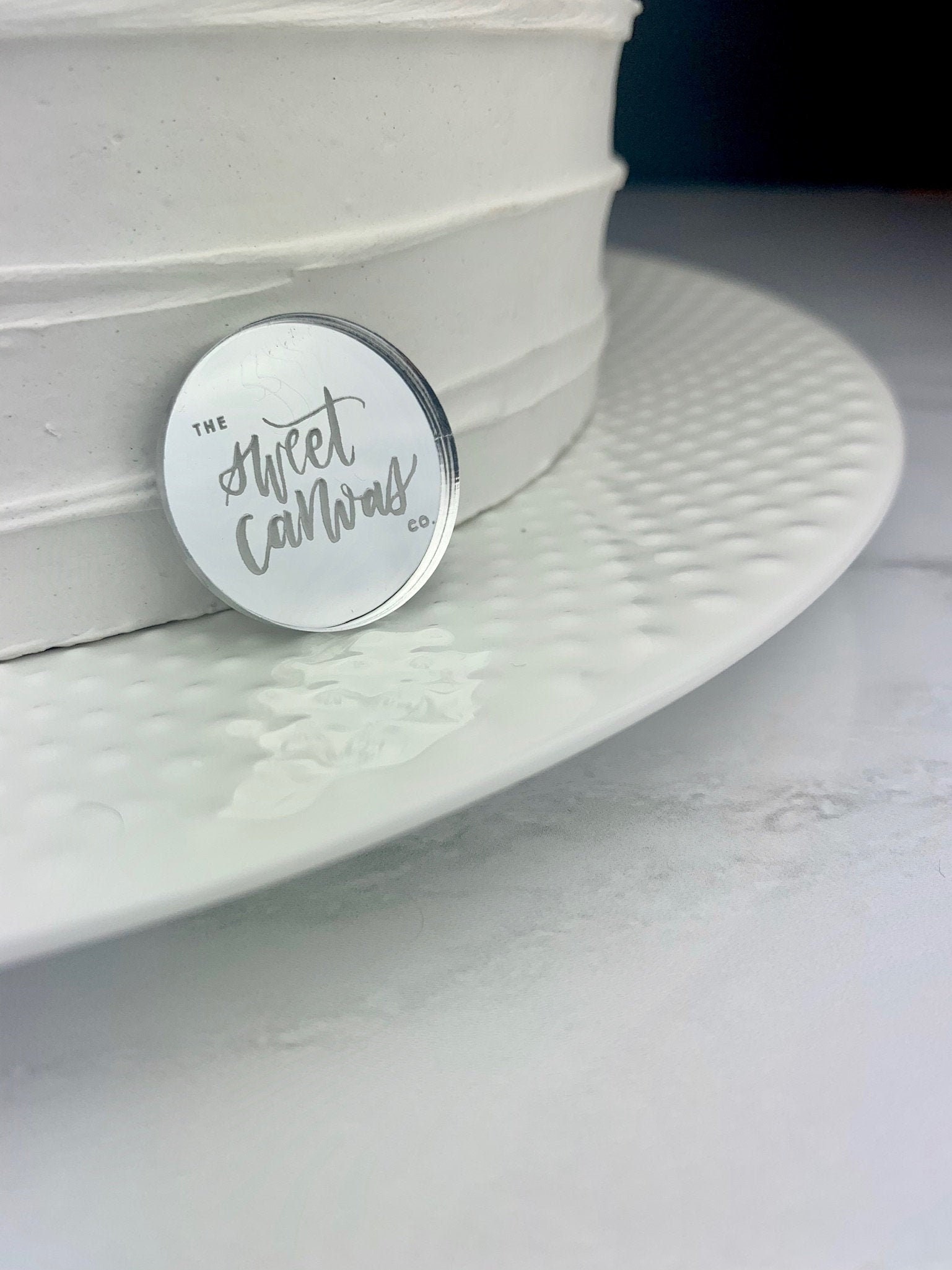 Baker's Custom Logo Cake Charm, Label, Brand,disc, Coin, Topper, Made ...