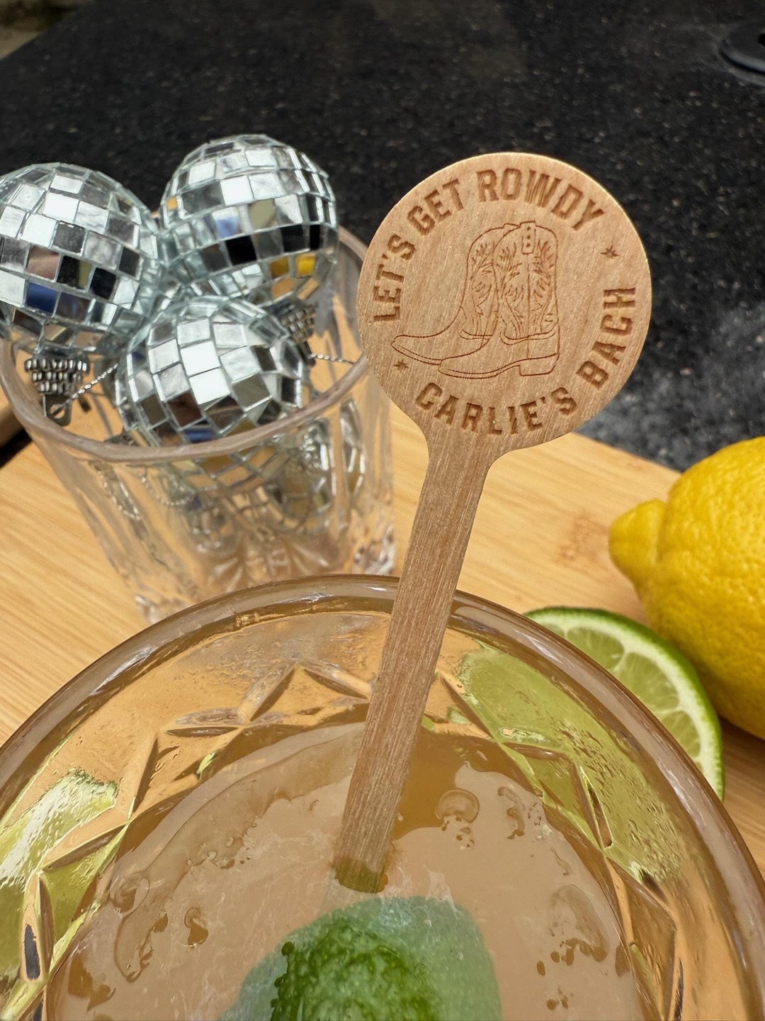 50 Custom Wood Engraved Stir Sticks, Cocktail Sticks, Bachelor, Let's ...