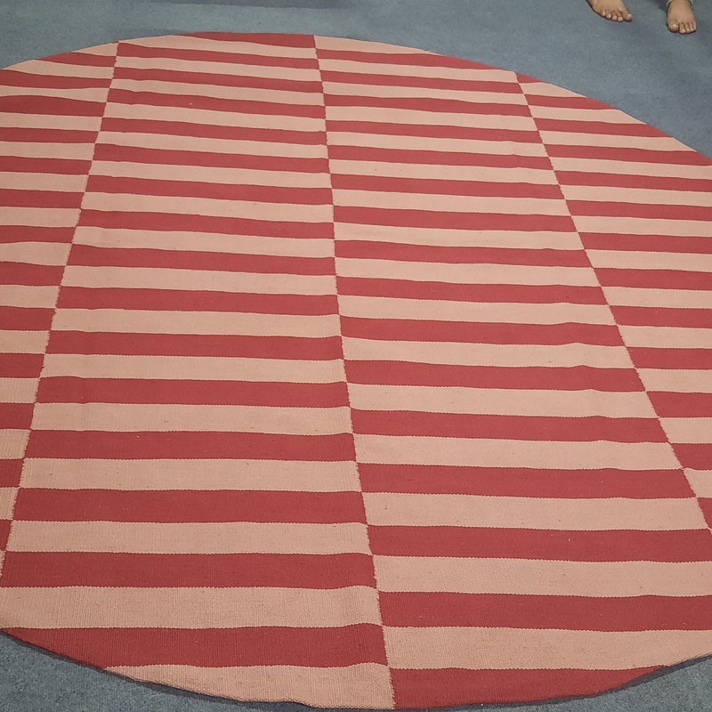 Round Rug Flat Weave - Etsy