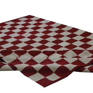 Checkered Rug, Checkerboard Rug, Checker Rug, Red and White Rug, Custom ...
