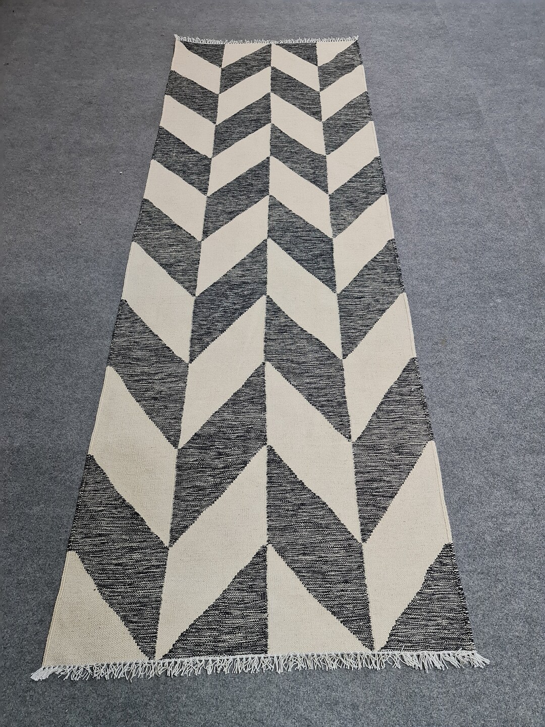 Black and White Runner Rug, Hallway Rug, Rug Runner, Corridor Rug ...