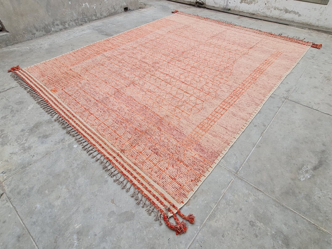 Large Berber Rug, Moroccan Rug, Beni Ourain Rug, Wool Rug, Handmade Rug ...