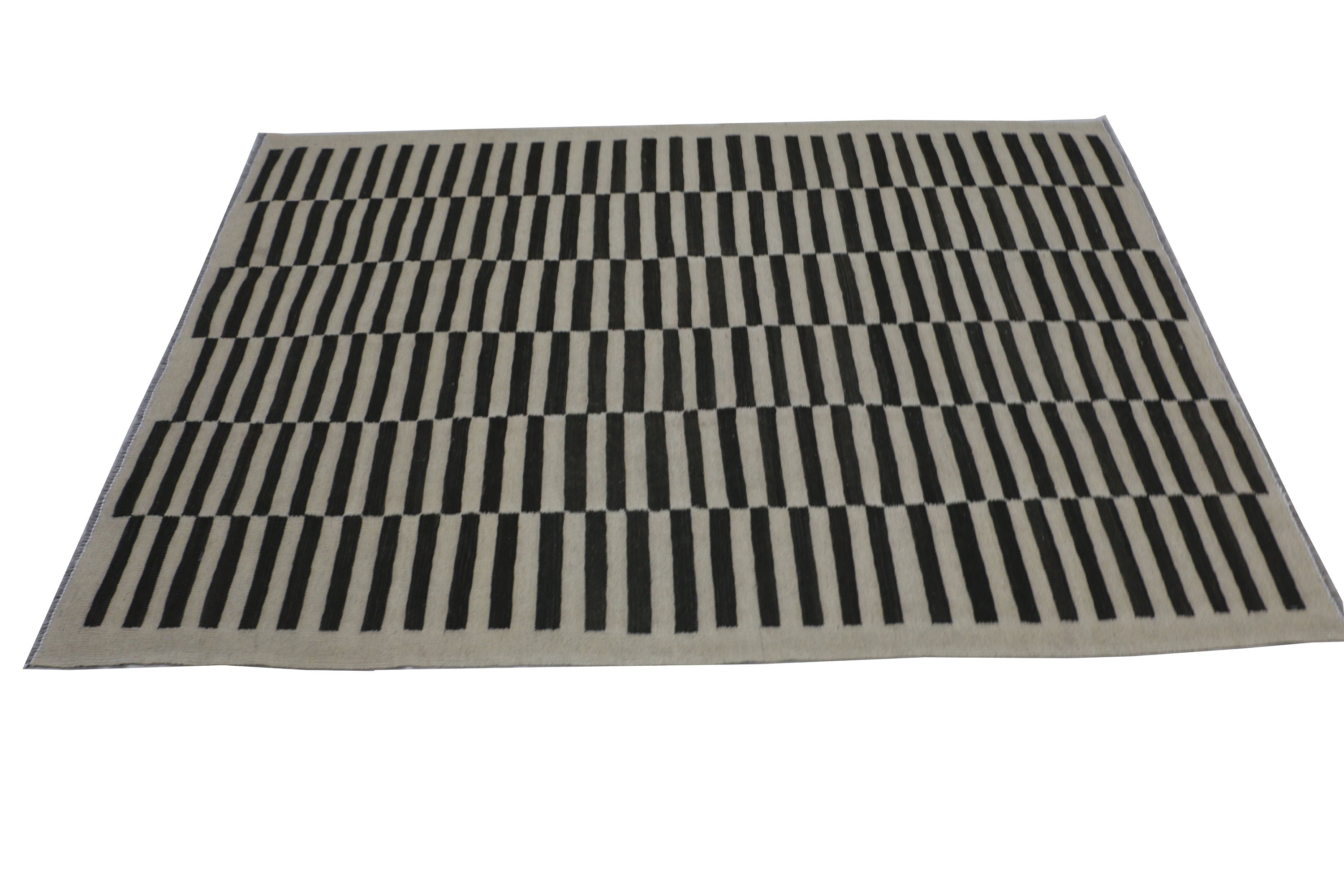 Wool Striped Rug, Area Rug, Large Area Rug, Black and White/beige ...