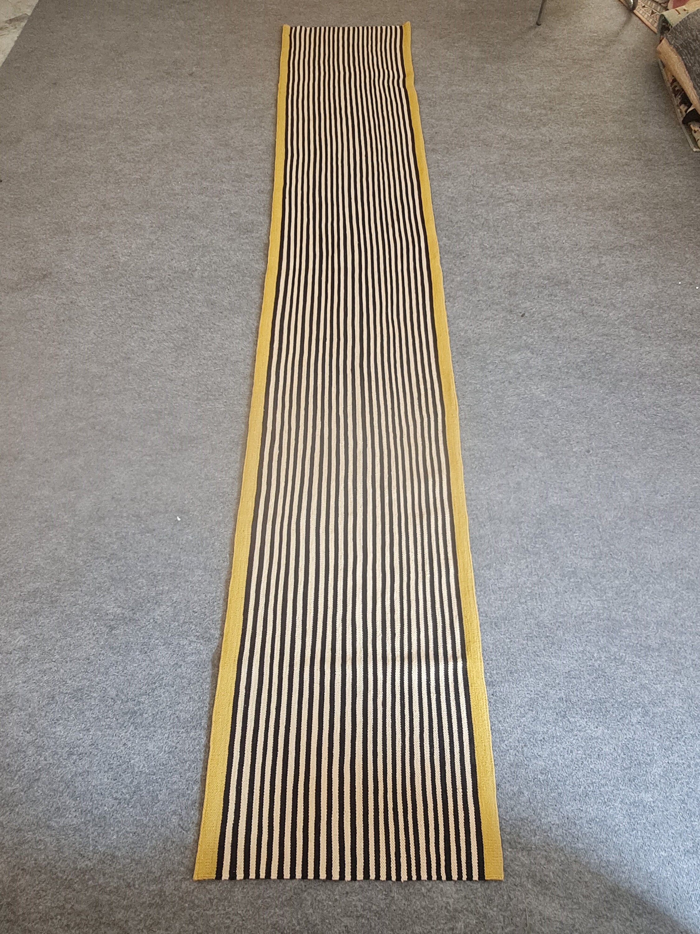 Black and White Runner, Rug Runner, Custom Runner, Hallway Rug, Wool ...