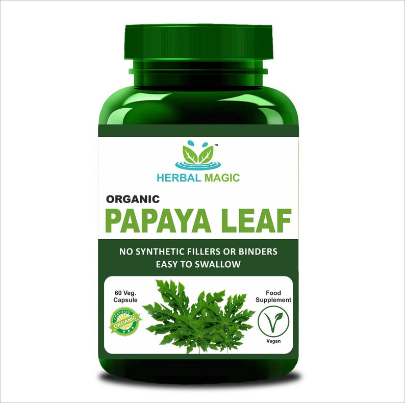 Organic Papaya Leaf Capsules 60 CAPS 500mg Full Spectrum Etsy organic-papaya-leaf-capsules-60-caps-500mg-full-spectrum-etsy