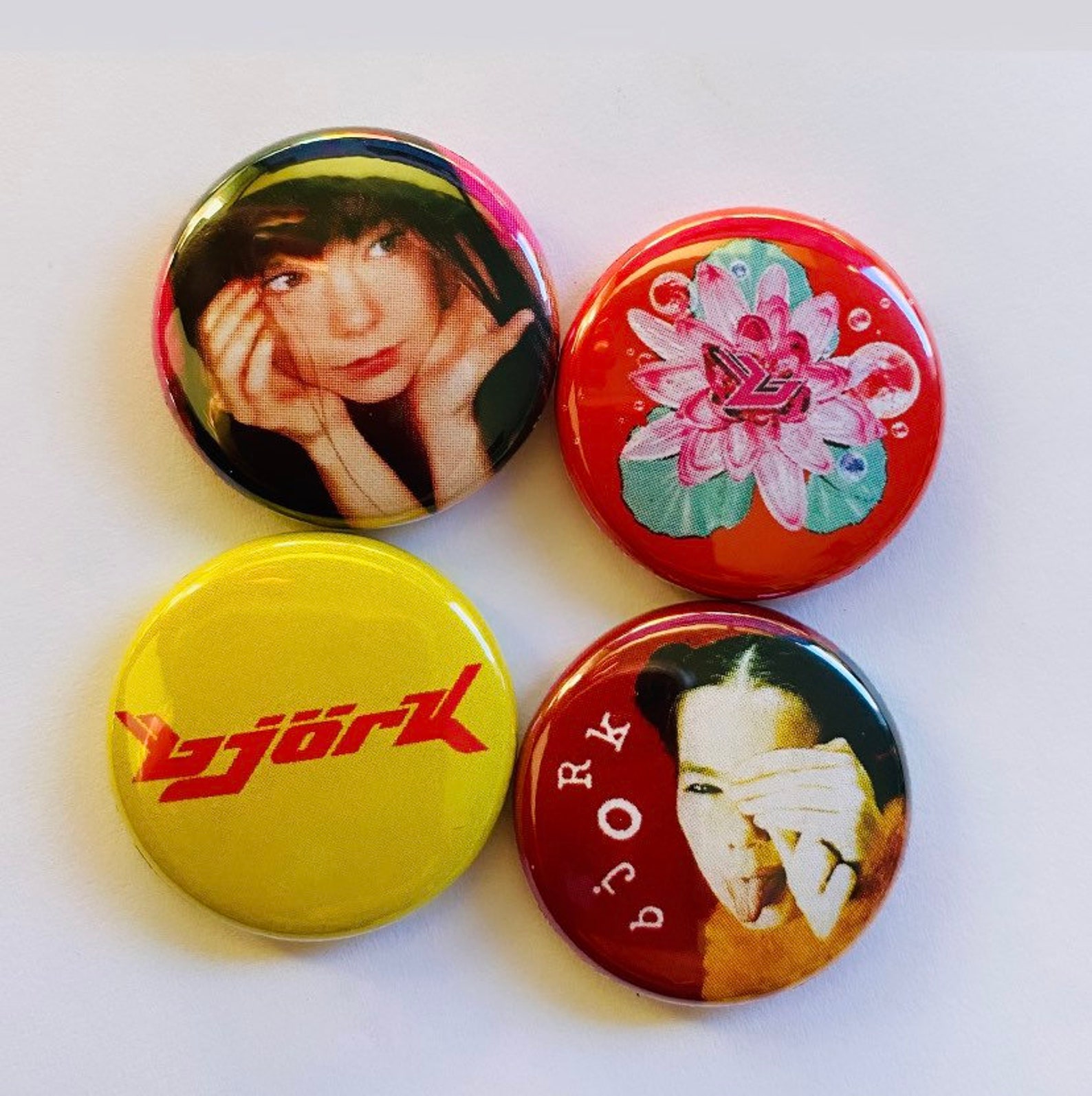 BJORK Set of 4 One Inch Pinback Buttons - Etsy Canada