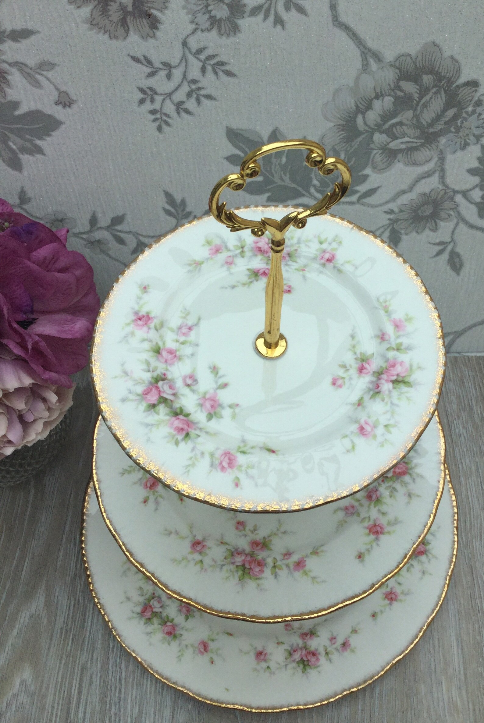 Royal Albert/Paragon Cake Stand Victoriana Rose 3 Tier Cake | Etsy