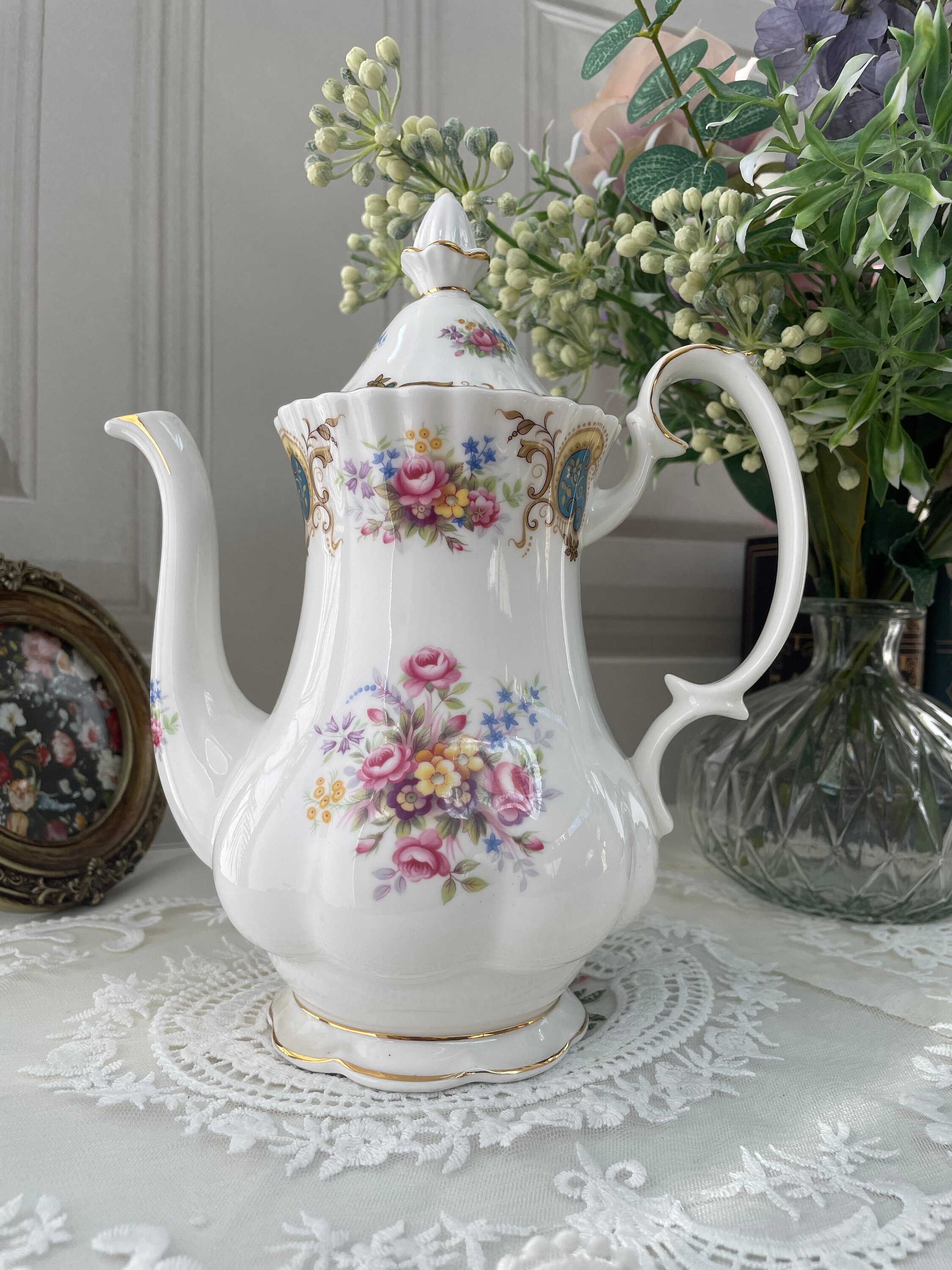 Royal Albert Berkeley Small Coffee Pot 1.5 Pt | Vintage Bone China ...