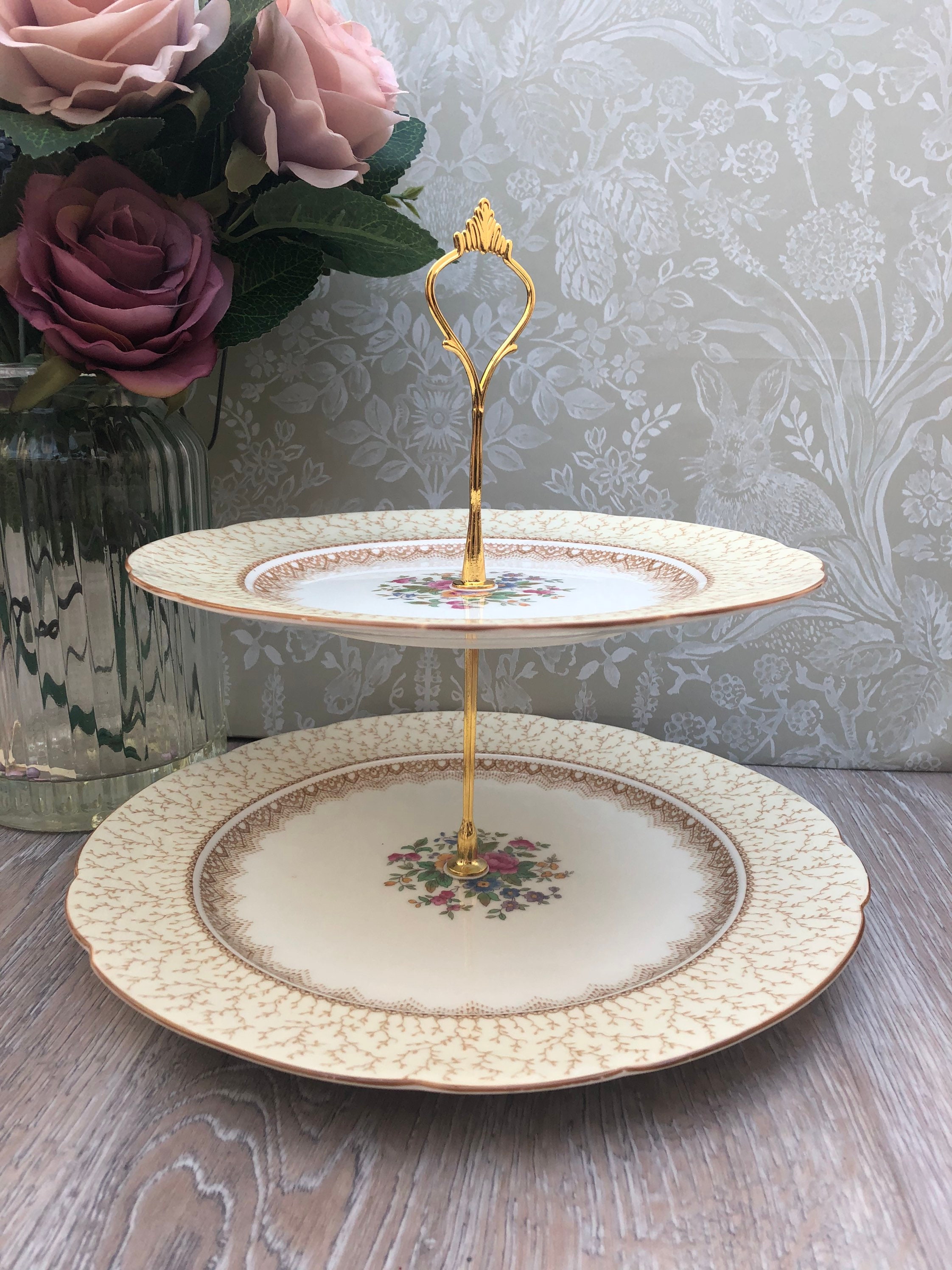 Paragon Cake Stand by Royal Appointment 2 Tier Stand perfect - Etsy