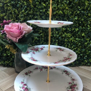 Royal Standard rambling Rose Cake Stand 3 Tier Cake Stand - Etsy