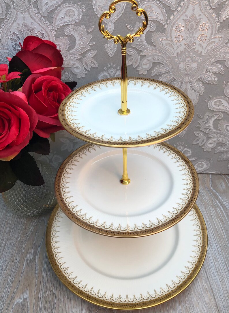Royal Albert / Paragon Cake Stand 'athena Pattern pure - Etsy UK