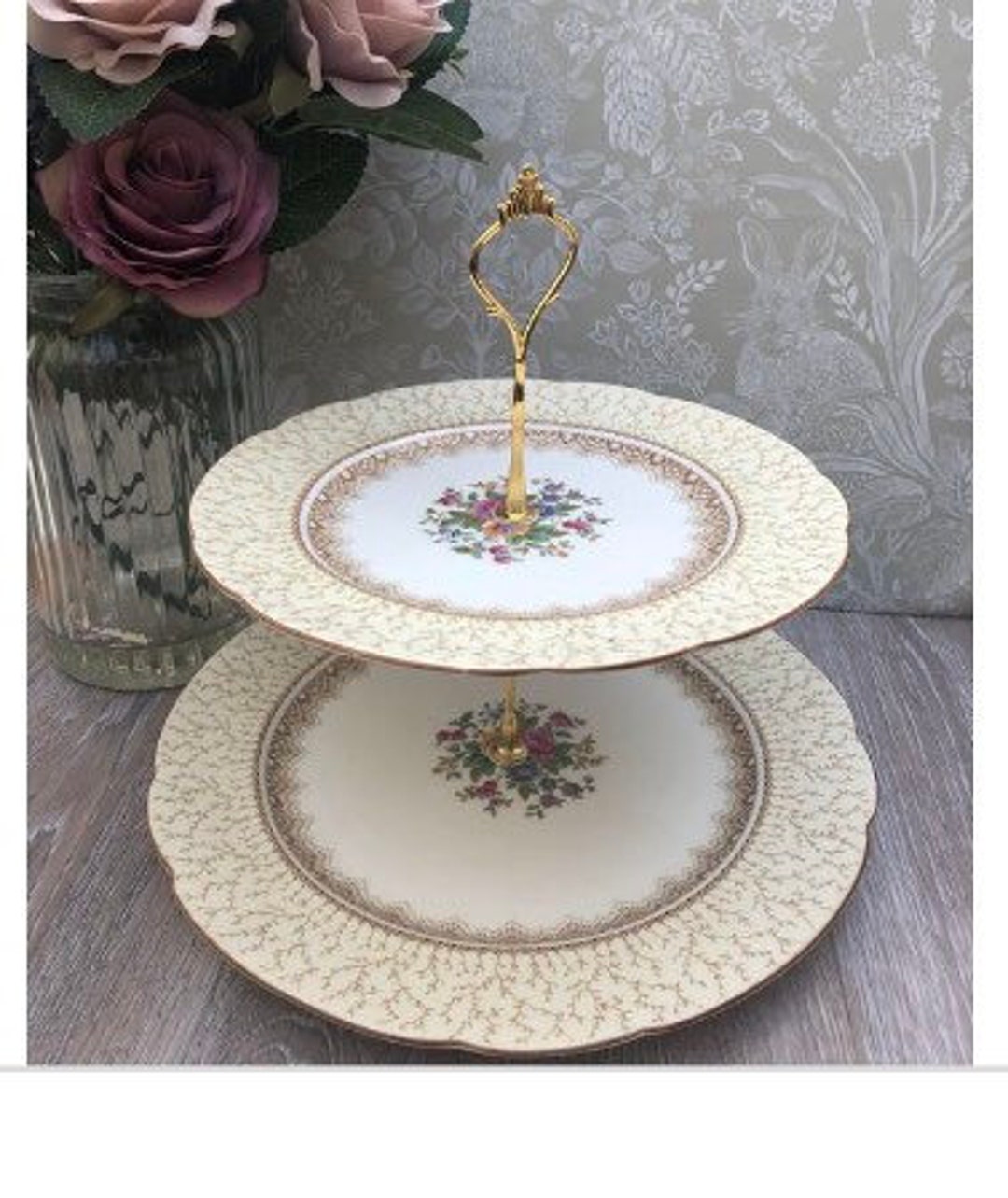 Paragon Cake Stand by Royal Appointment 2 Tier Stand perfect - Etsy