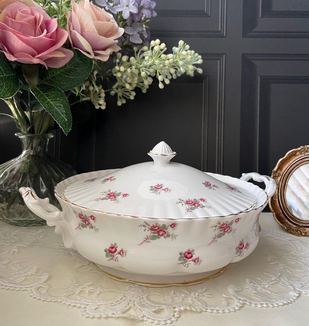 Richmond ‘rose Time’ Vegetable Tureen With Lid | Covered Dish | Serving ...