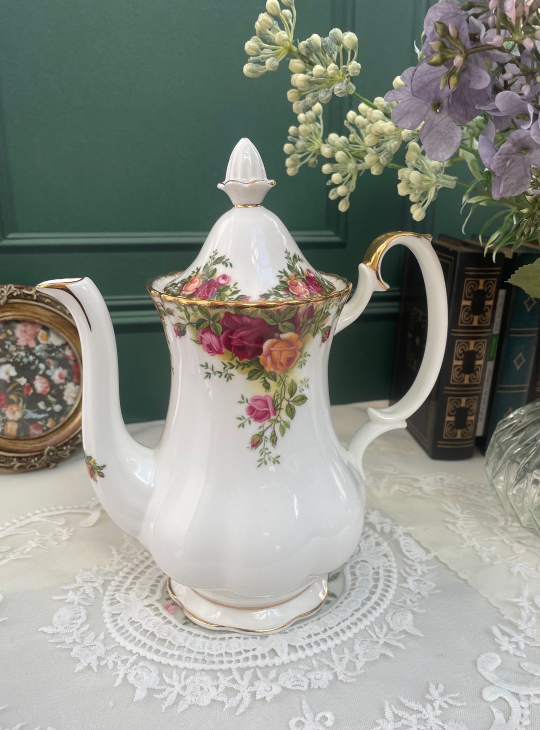 Royal Albert Old Country Rose Small Coffee Pot 1.5 Pt | Vintage Bone ...