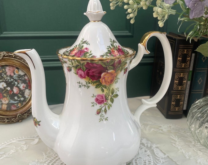 Royal Albert Old Country Rose Small Coffee Pot 1.5 Pt | Vintage Bone ...