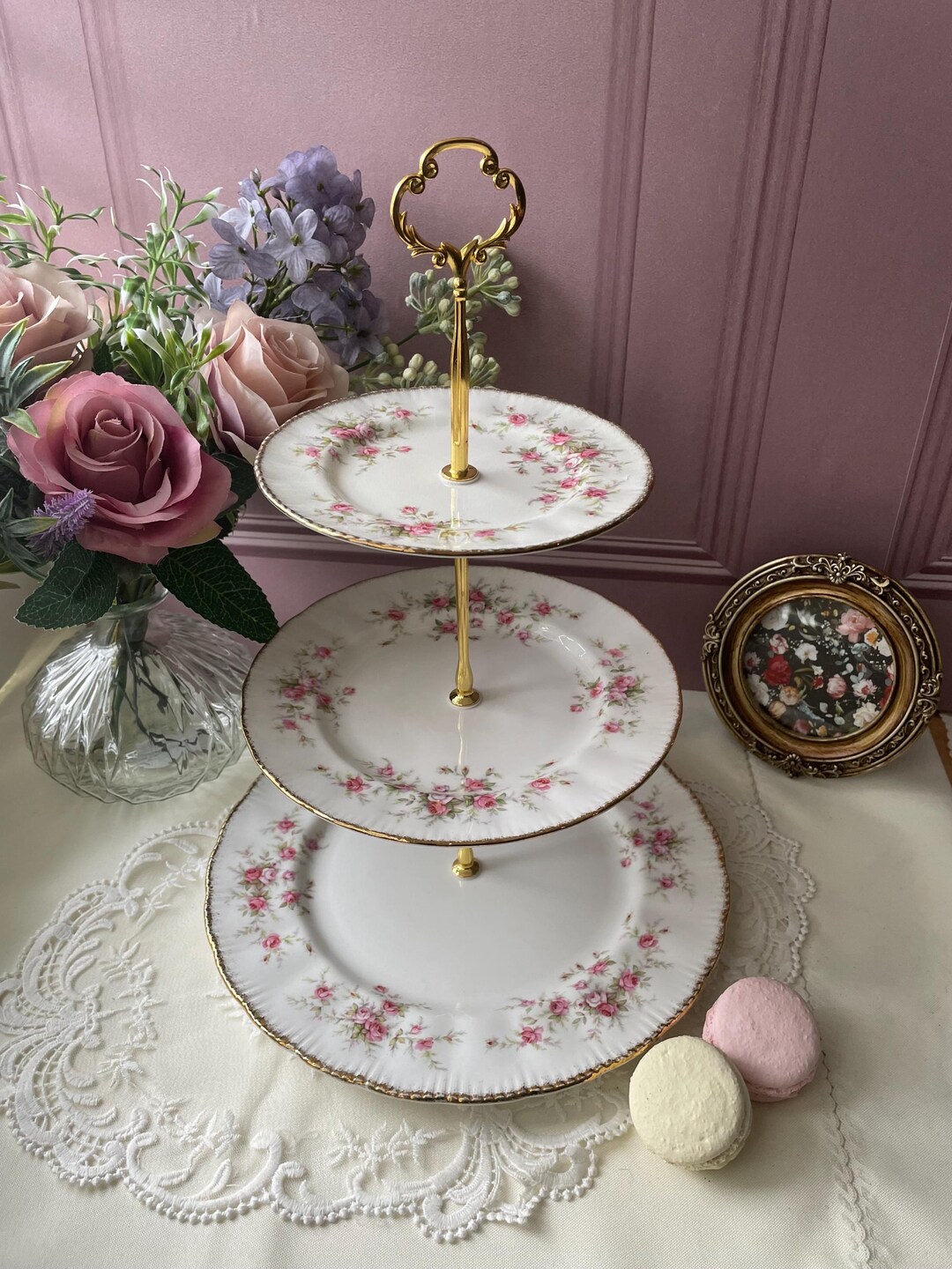 Royal Albert/paragon Cake Stand ‘victoriana Rose 3 Tier Cake Stand ...