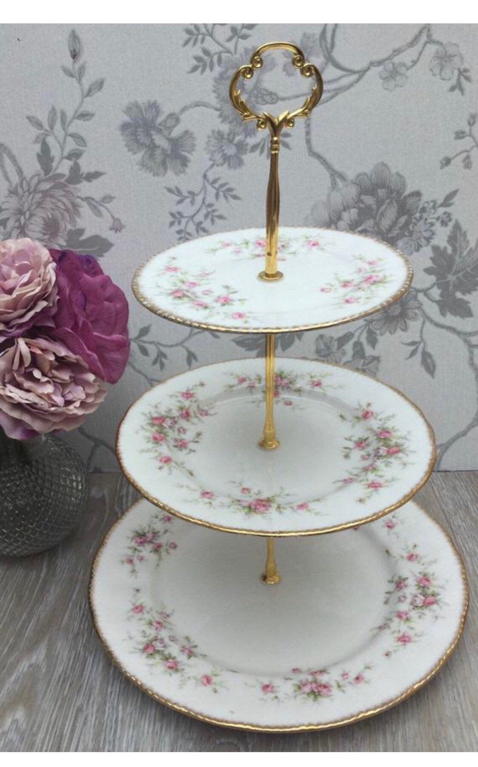 Royal Albert/Paragon Cake Stand Victoriana Rose 3 Tier Cake | Etsy