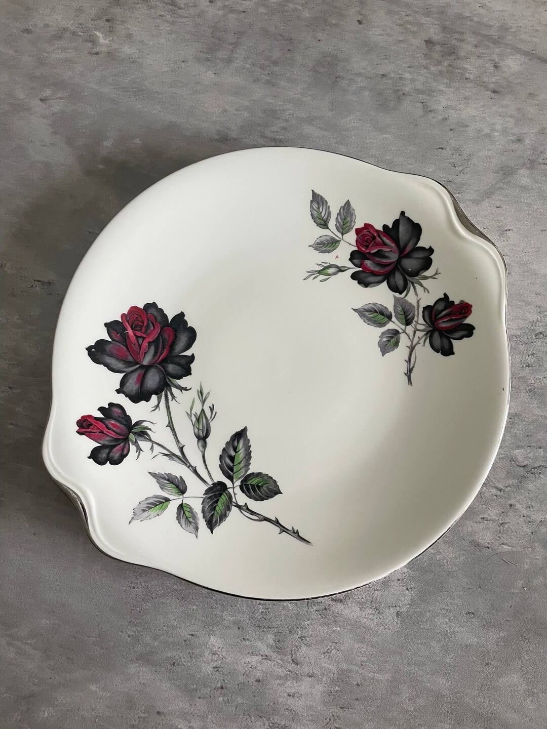 Royal Albert masquerade Cake Plate Canapé Dish Vintage China Sandwich ...