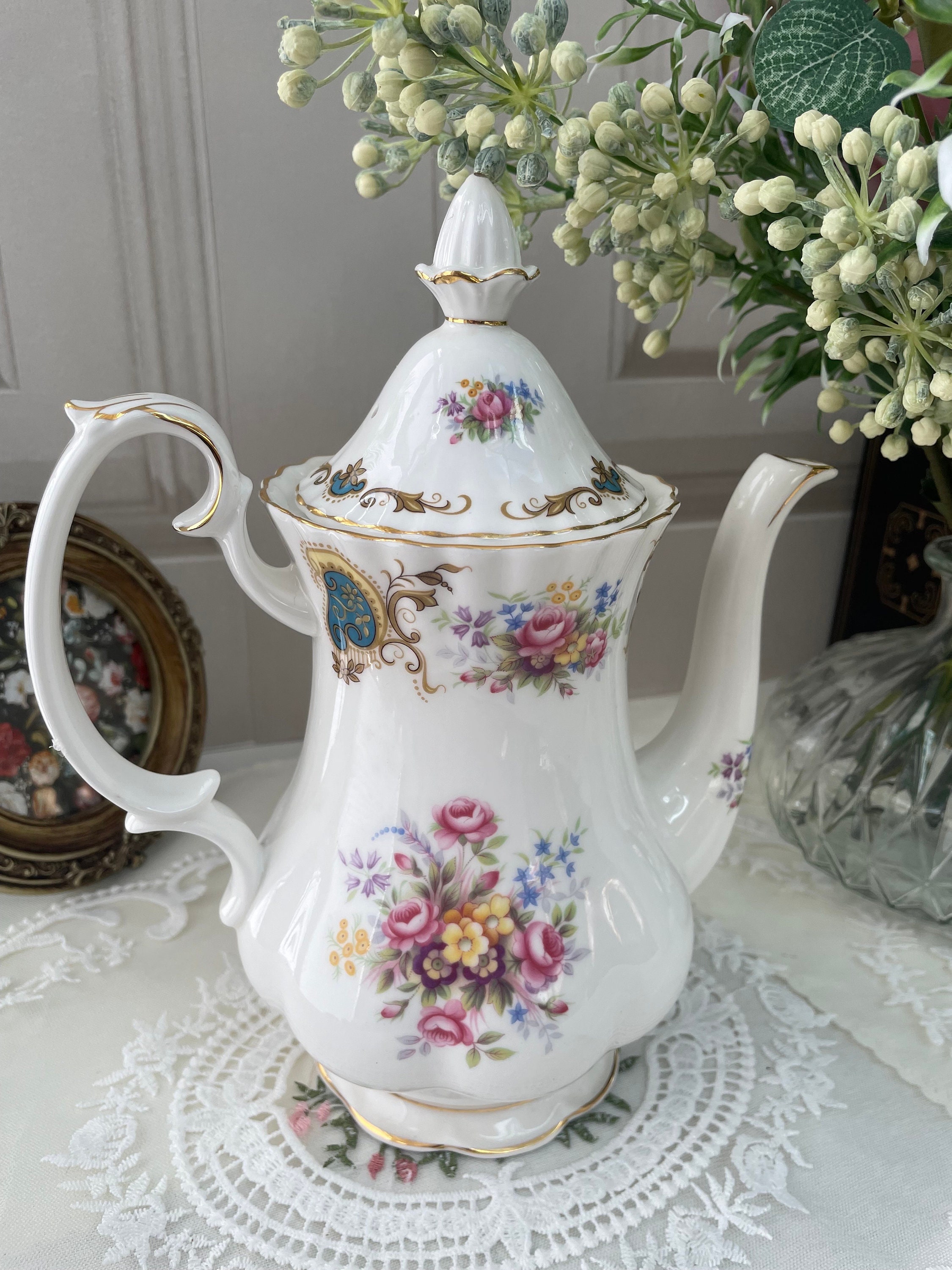 Royal Albert Berkeley Small Coffee Pot 1.5 Pt | Vintage Bone China ...