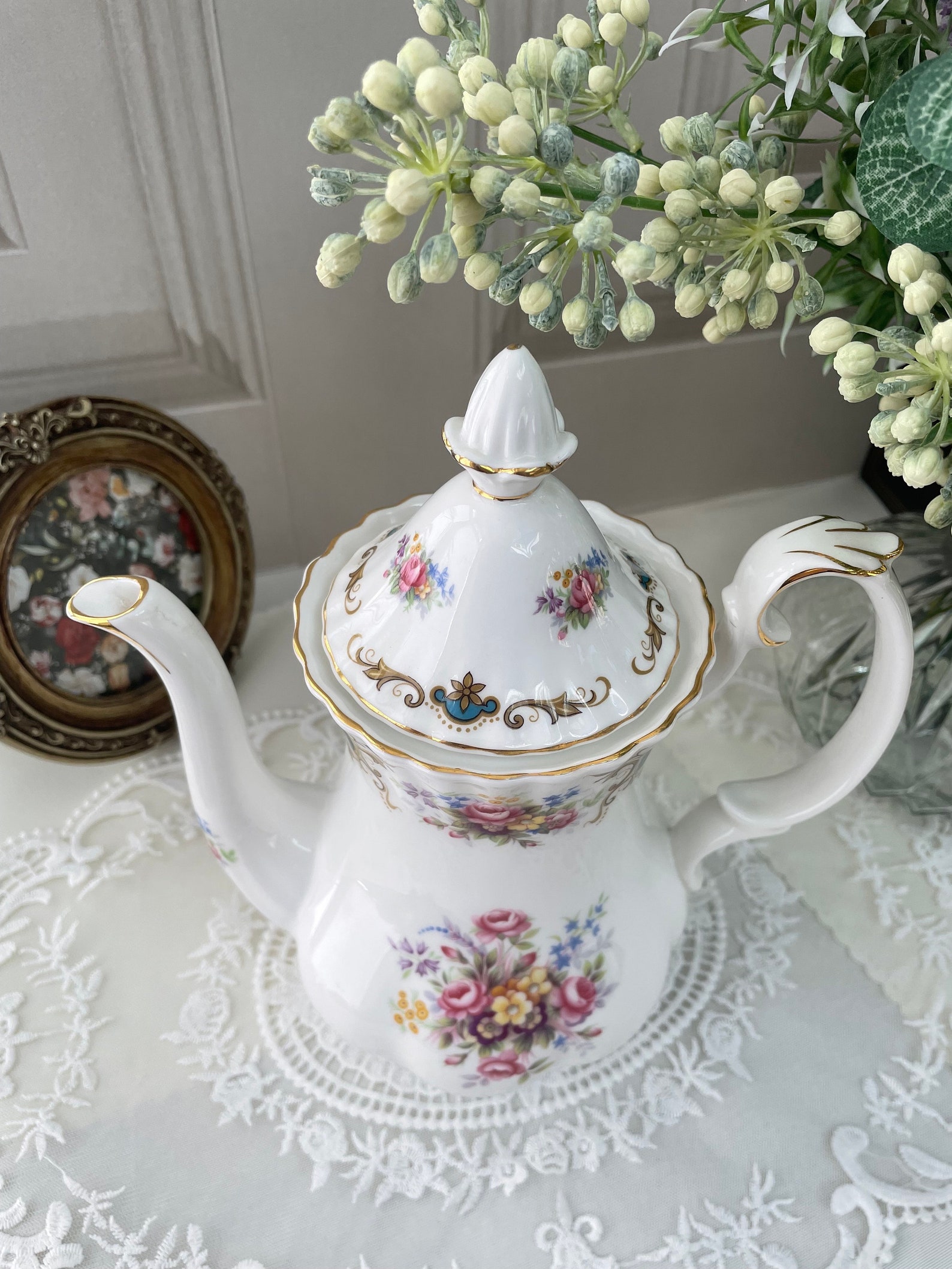 Royal Albert Berkeley Small Coffee Pot 1.5 Pt | Vintage Bone China ...