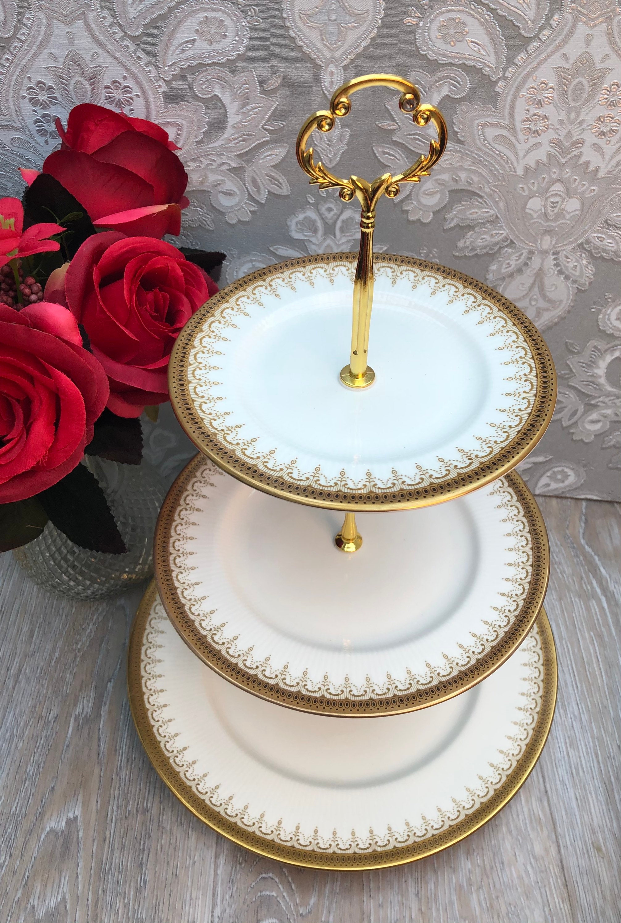 Royal Albert / Paragon Cake Stand 'athena Pattern pure - Etsy UK