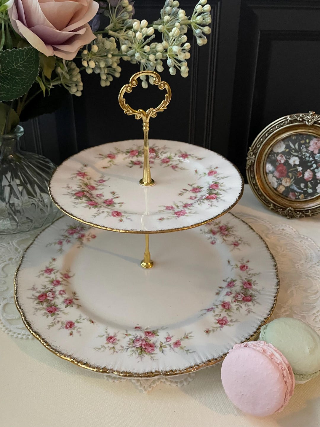 Royal Albert/paragon Cake Stand ‘victoriana Rose 2 Tier Cake Stand ...