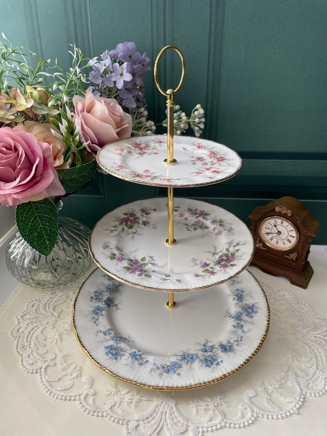 Paragon Cake Stand - 3 Best Seller Designs in 1 Victoriana, Malandi and ...