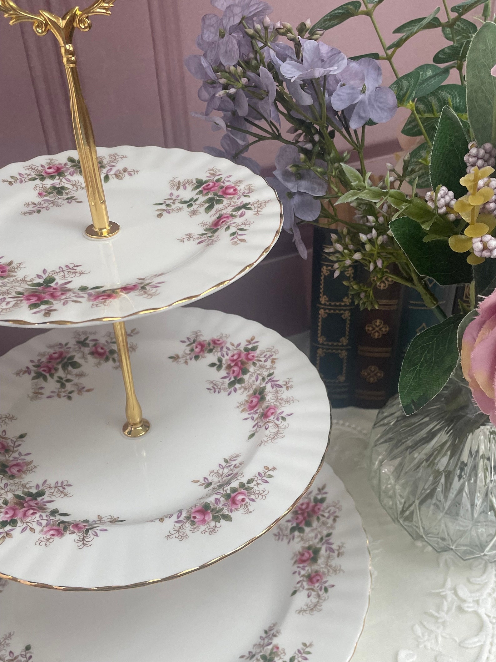 Royal Albert Cake Stand ‘lavender Rose’ Vintage Cake Stand - Perfect ...
