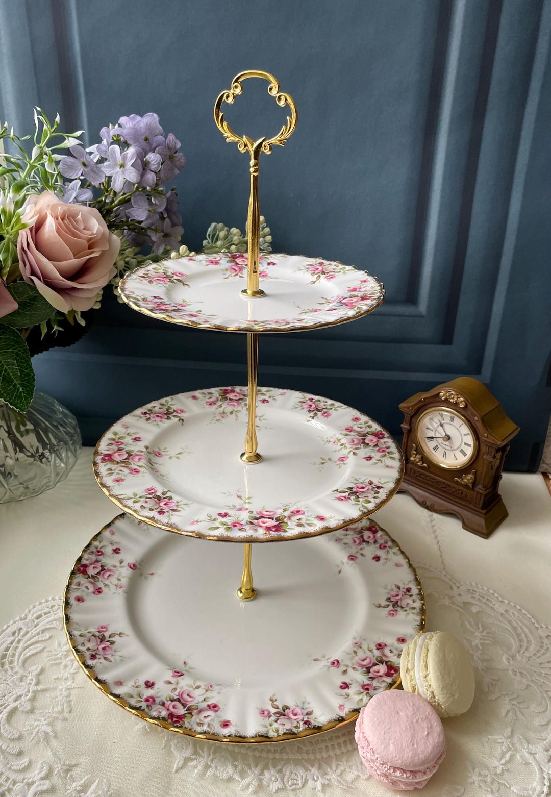 Royal Albert Cake Stand ‘cottage Garden’ 3 Tier Cake Stand Perfect for ...