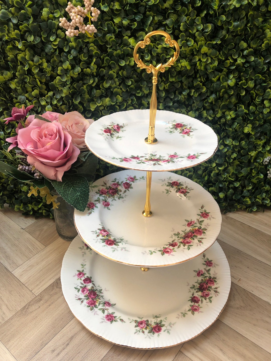 Royal Standard rambling Rose Cake Stand 3 Tier Cake Stand Perfect for ...