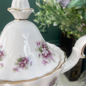 Royal Albert Coffee Pot Sweet Violets | 2.5pt Vintage Bone China Pot ...