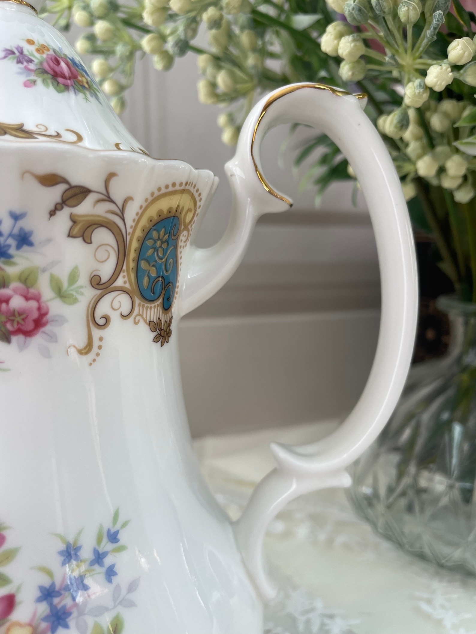 Royal Albert Berkeley Small Coffee Pot 1.5 Pt | Vintage Bone China ...